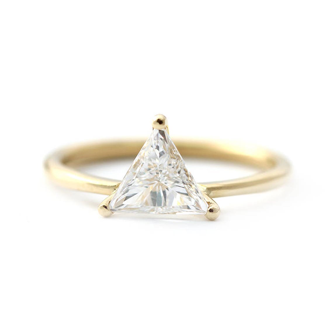 Trillion Cut Engagement Ringtrillion Cut Diamond Ringdiamond - Etsy Canada