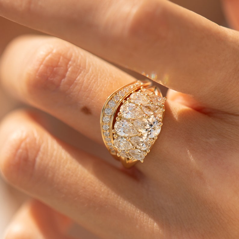 Elliptic Curve Brilliant Diamond Wedding Band - Etsy