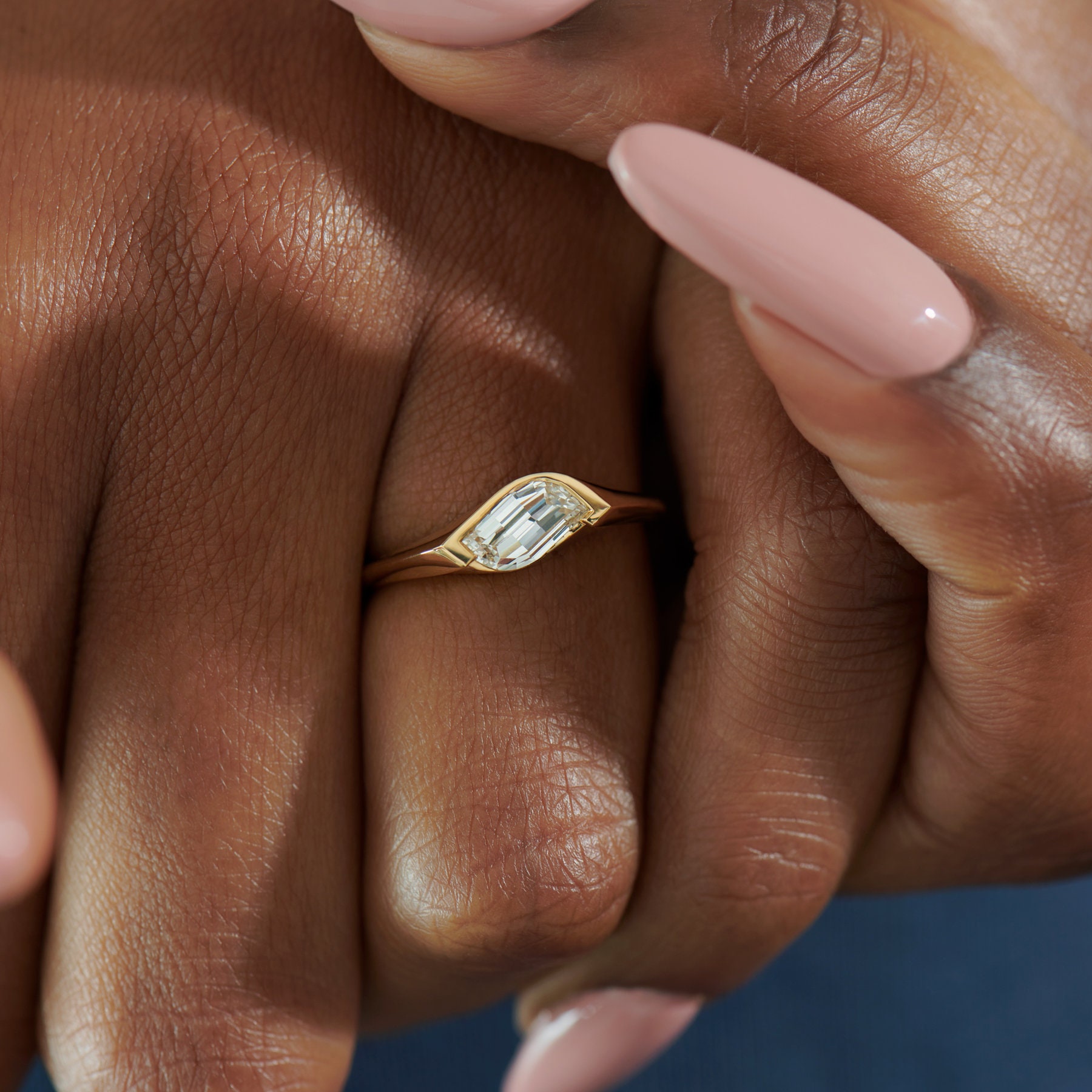 OOAK Flame Cut Diamond Engagement Ring - Etsy