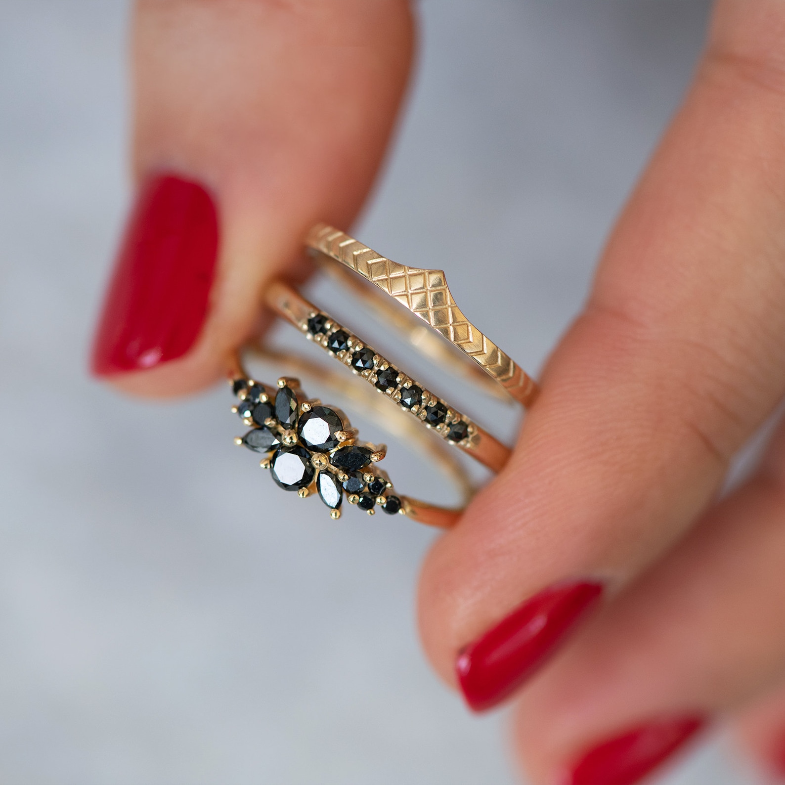 Delicate Wedding Band With Geometric Pattern - Etsy