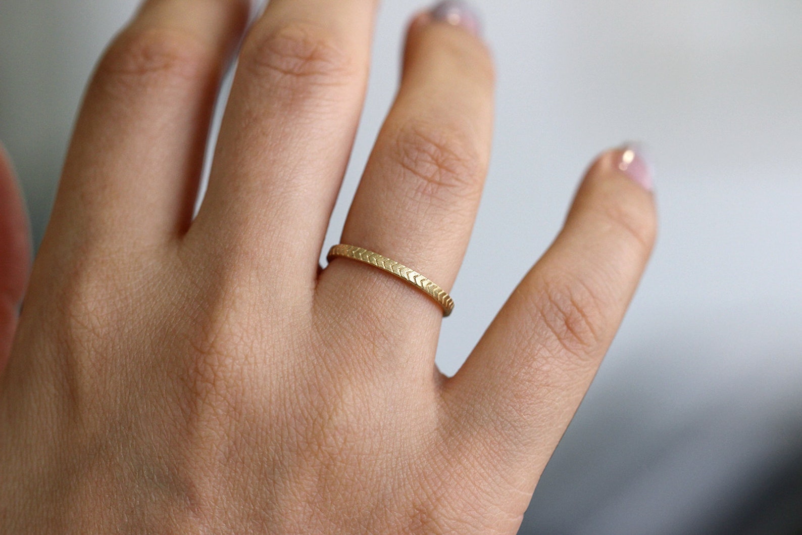 Simple Wedding Ring Engraved Geometric Pattern Wedding Band | Etsy