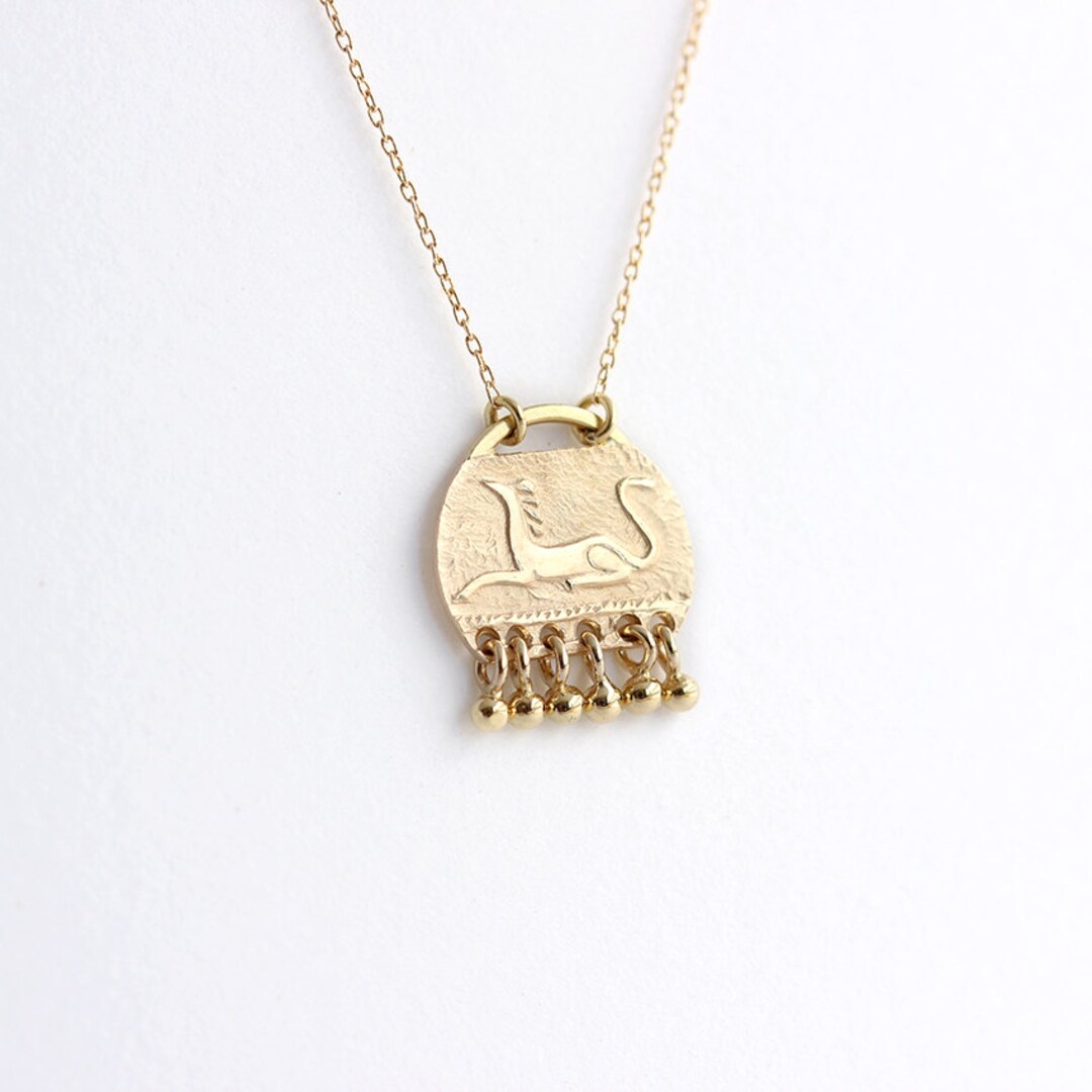 Engraved Sphinx Pendant, Engraved Sphinx Necklace, Engraved Gold ...