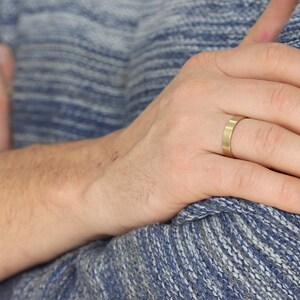 Simple Men Band, Basic Men Wedding Ring, Smooth Wedding Band, Flat ...