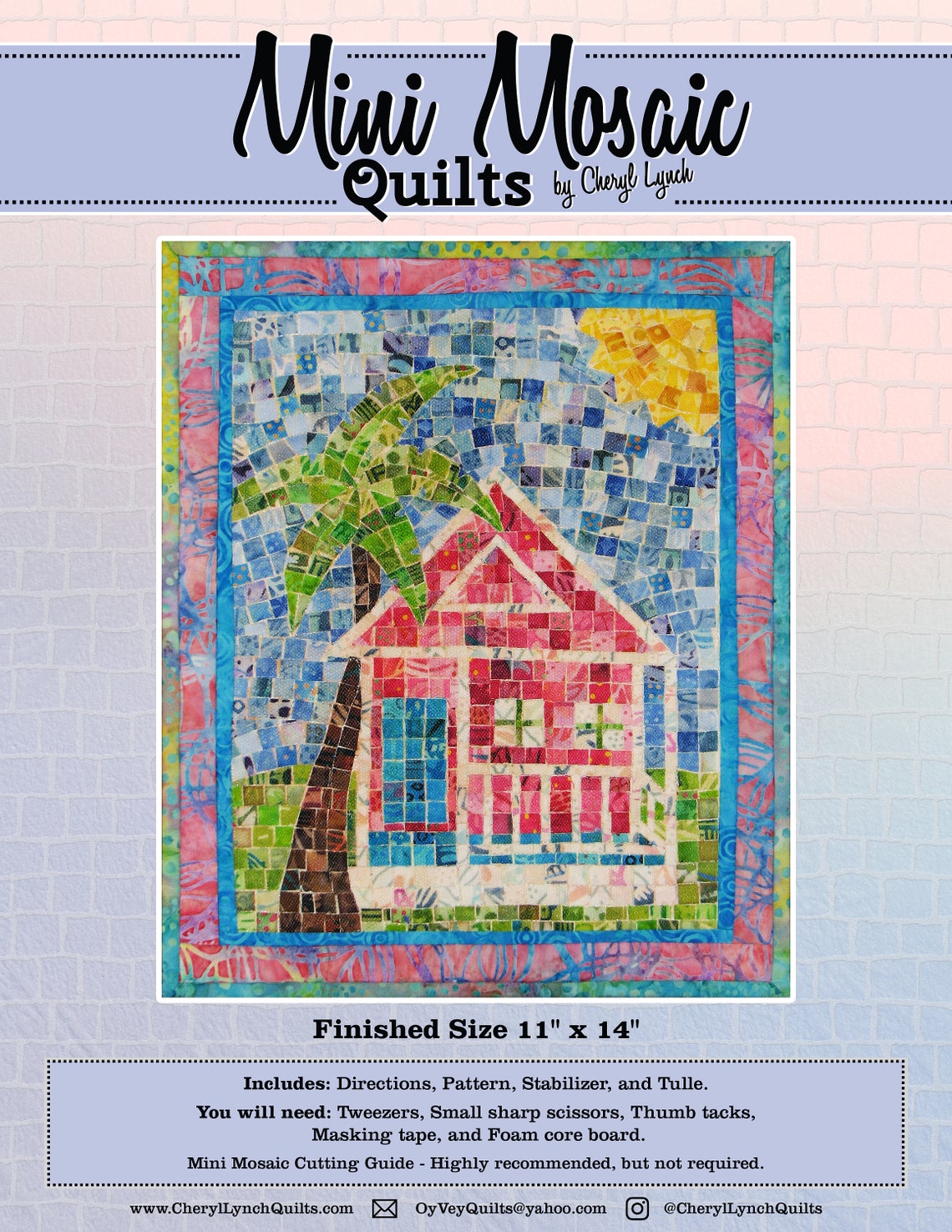 Tropical Hideaway Mini Mosaic Quilt Pattern | Etsy