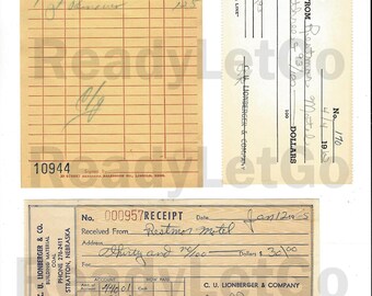 Handwritten Receipts - Etsy