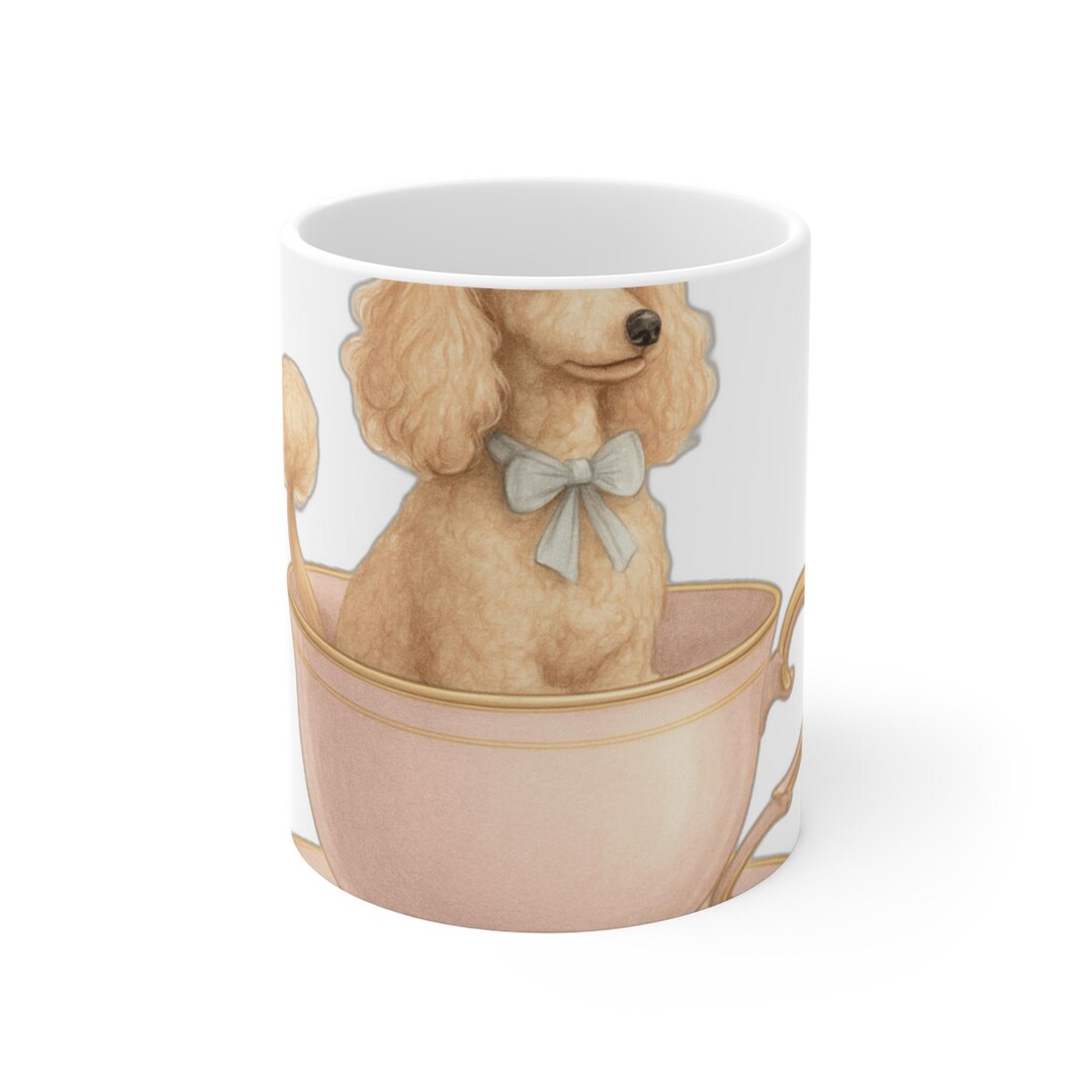 Poodle Mug | Fancy Poodle Coffee Cup | Poodle Mom Gift | Elegant Dog ...