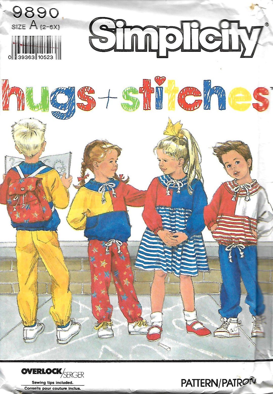 Simplicity 9890 Hugs Stitches Child's Pants, Knit Dress or Top and ...
