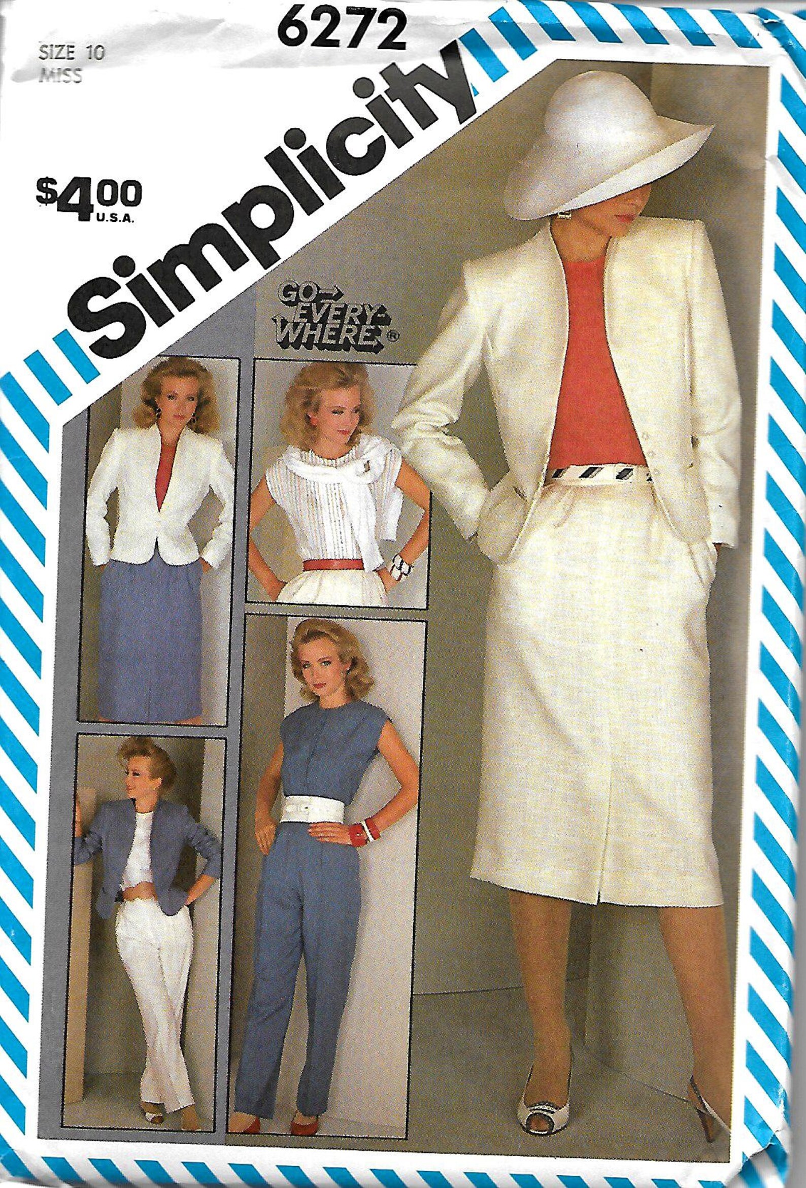 Simplicity 6272 Misses Go Everywhere Pants Slim Skirt Lined - Etsy