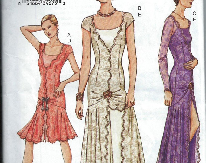 Gorgeous 1920's Style Flapper Dress Pattern, Vogue 7571, Size 14-16-18 ...