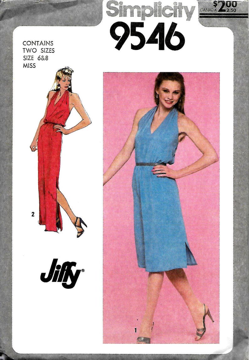 Simplicity 9546 Misses Halter Dress in Two Lengths Sewing - Etsy