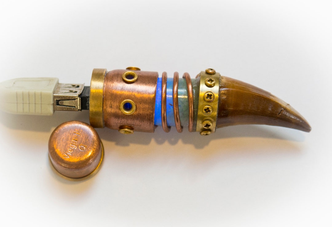USB Flash Drive USB 3.2 Dinosaur Teeth Fossil Steampunk Glow in Dark ...