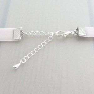 Plain Light Pink Velvet Ribbon Choker Necklace, Adjustable Choker ...