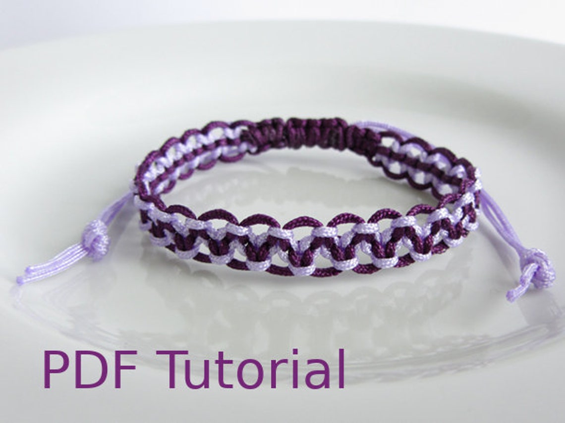 PDF Tutorial Alternating Square Knot Macrame Bracelet Pattern - Etsy