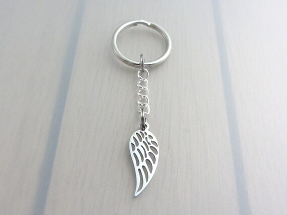 In Remembrance Keychain Angel Wing Charm Keychain Sympathy | Etsy UK