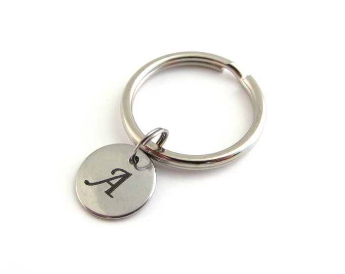 Letter Charm Keychain Personalised Letter Keyring Custom - Etsy UK