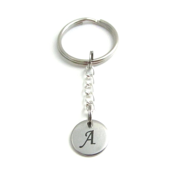 Initial Keychain - Etsy