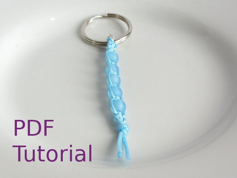 PDF Tutorial Beaded Square Knot Macrame Keychain Pattern - Etsy