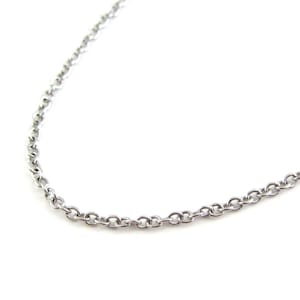 Stainless Steel Chain Necklace, Dainty Stainless Steel Cable Chain ...