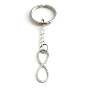 Infinity Charm Keychain, Eternity Keyring, Love Keychain, Anniversary ...