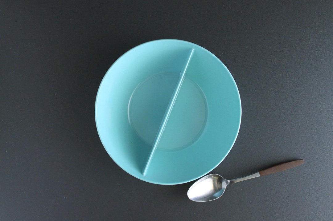 Vintage Turquoise Melmac Divided Bowl Mallo-belle by Mallory M-416 Bowl ...