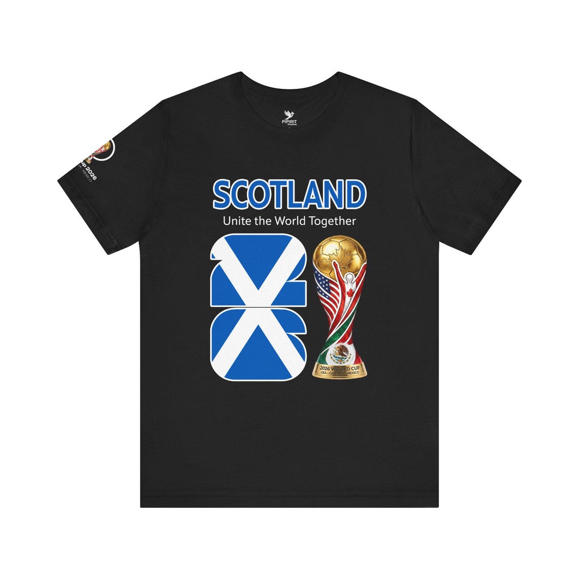 Scotland 2026, Saltire World Cup Trophy T-shirt | Football Soccer Fan ...