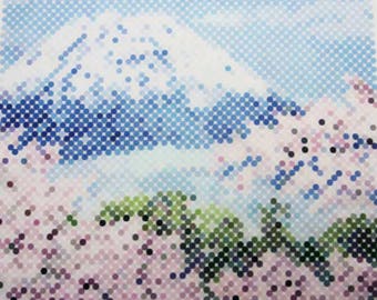 Mount Fuji Cotton Fabric - Etsy