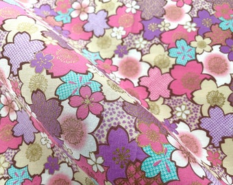 Japanese Tradicional Cotton Fabric Fat Quarter Pink Sakura | Etsy