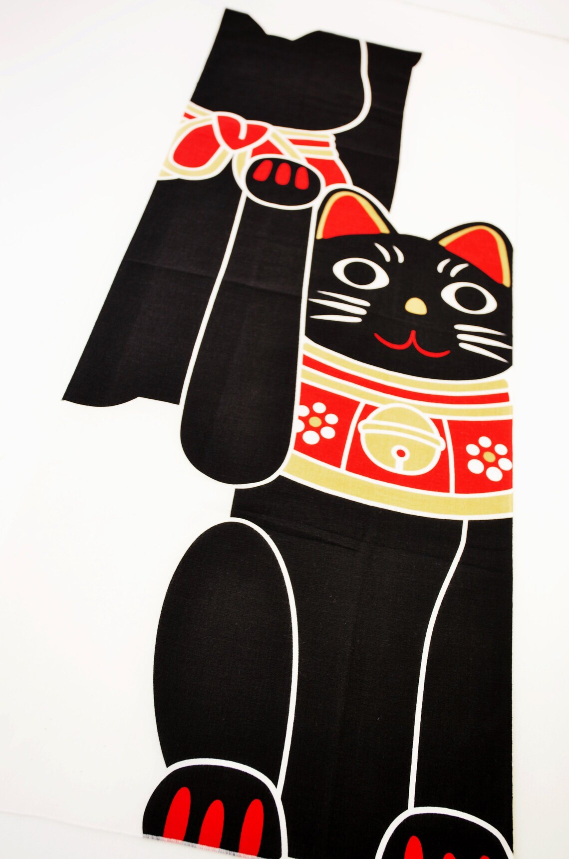 Black Cat Lovers Gift, Noren Curtain Panel or Wall Decoration, Japanese ...