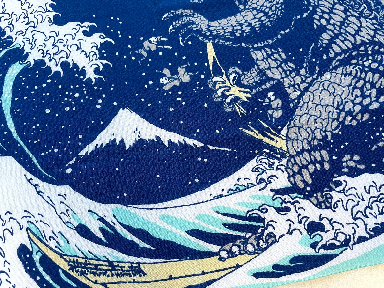 Godzilla Tenugui Fabric, Shin Godzilla Birthday Party, Godzilla Wall ...