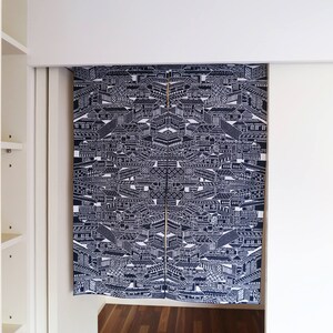 Indigo Blue Noren Curtain, Japanese Noren Order Made, Japanese Tenugui ...