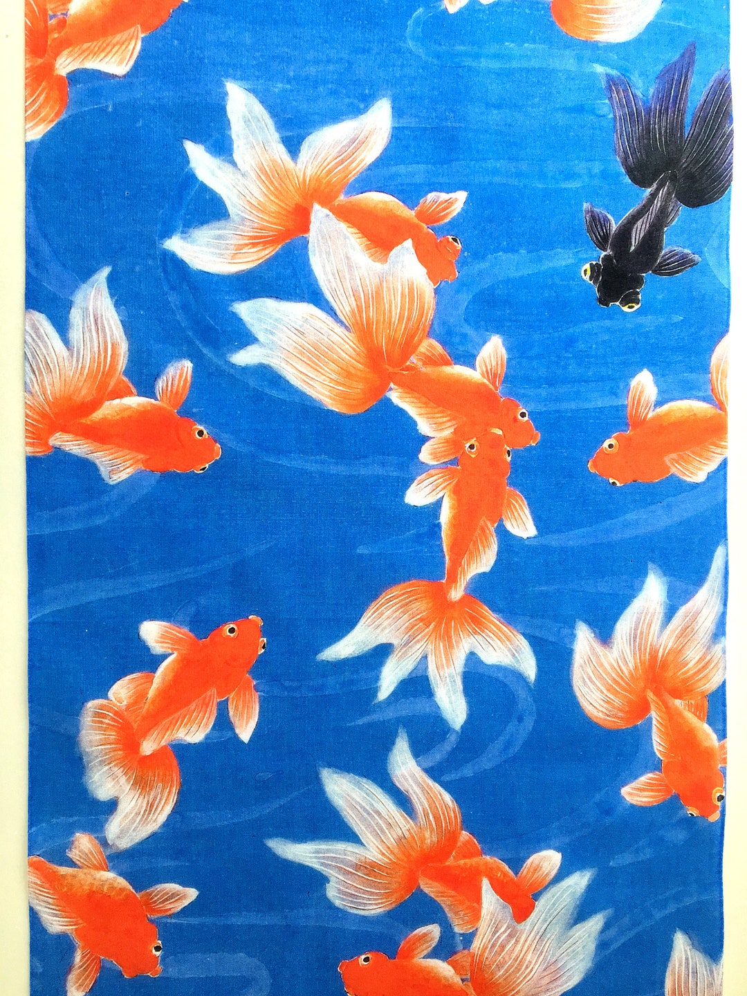 Gold Fish Japanese Tenugui, Japan Kingyo Fabric, Anime Bandana, Gift ...