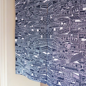 Indigo Blue Noren Curtain, Japanese Noren Order Made, Japanese Tenugui ...