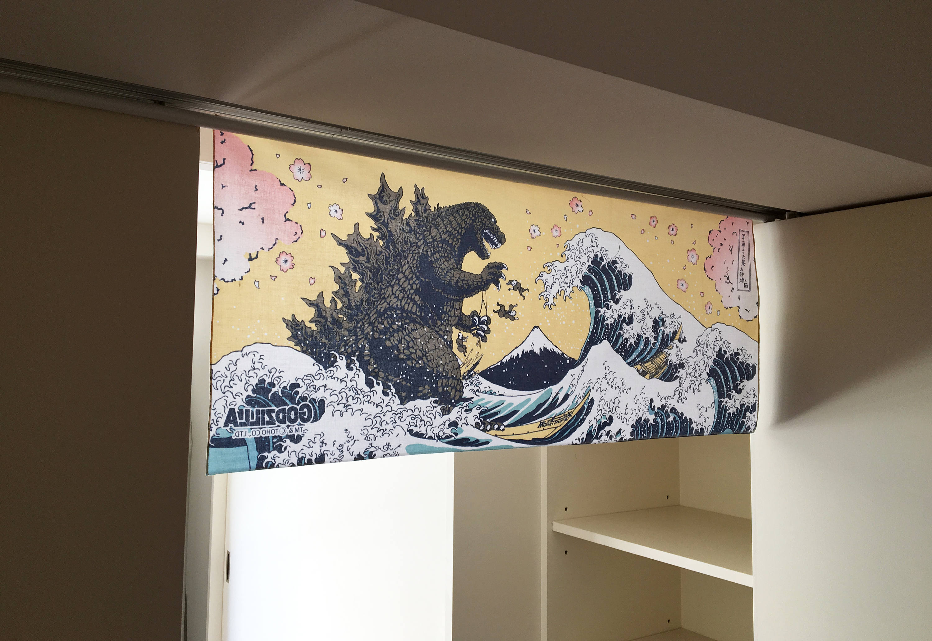 Godzilla Noren Curtain Japanese Tenugui Handmade Noren - Etsy Australia
