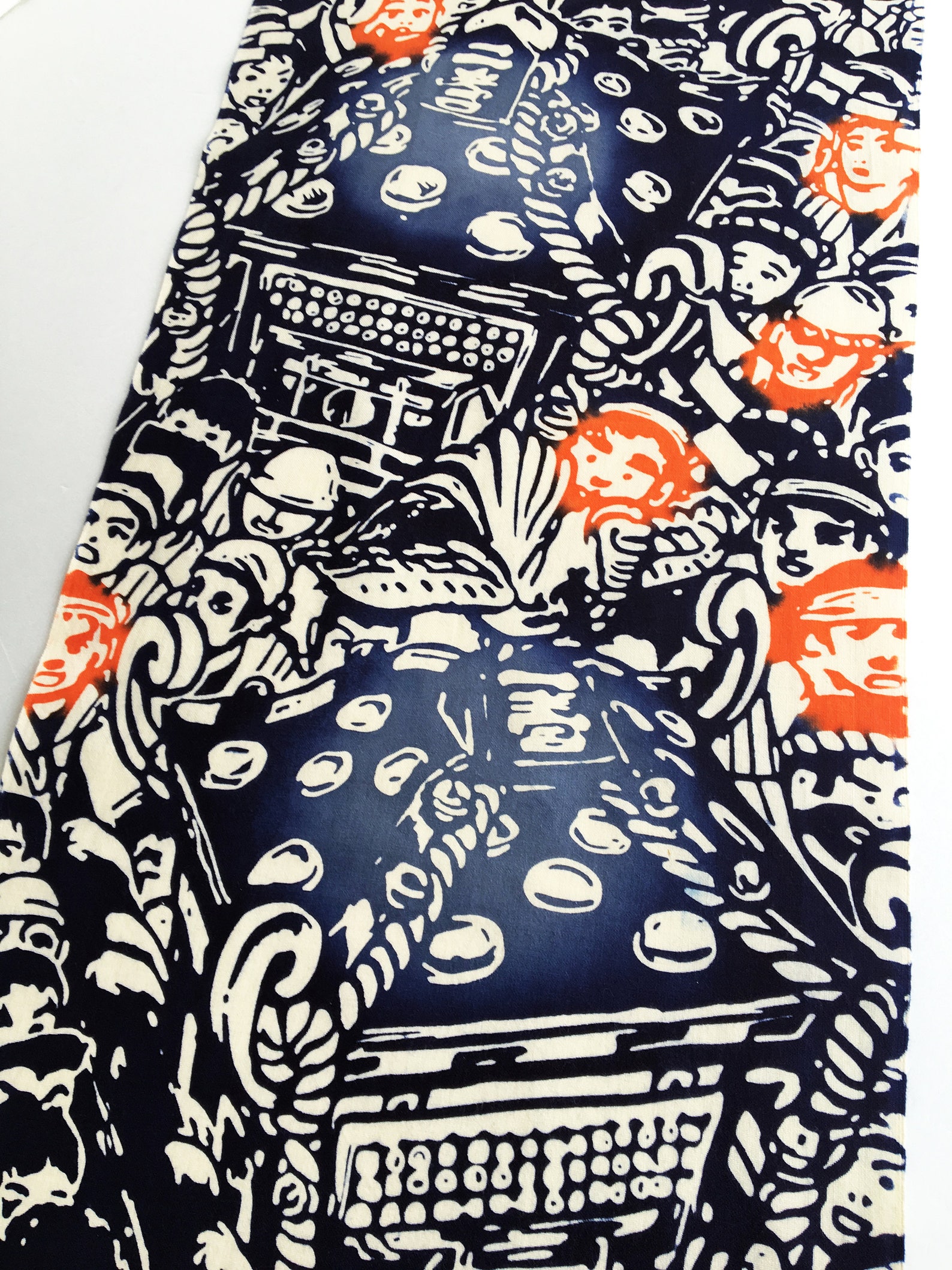 Japanese Tenugui Samurai Fabric Japanese Matsuri Fabric | Etsy