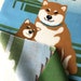 Japanese Shiba Dog, Japan Dog Tenugui Fabric, Lucky Dog Fabric, Matsuri ...
