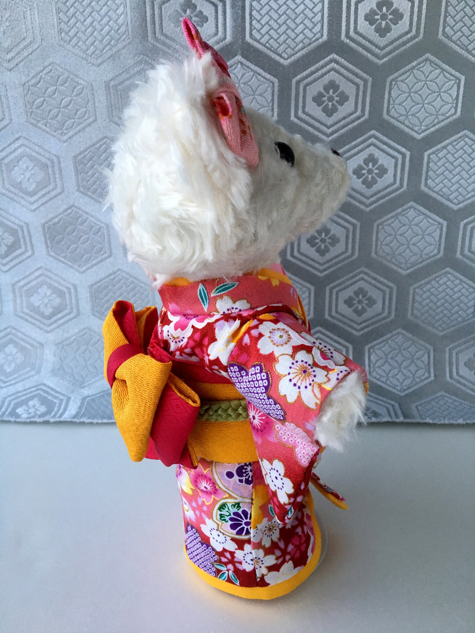 Teddy bear doll dressed in a Japanese Kimono collectors doll | Etsy