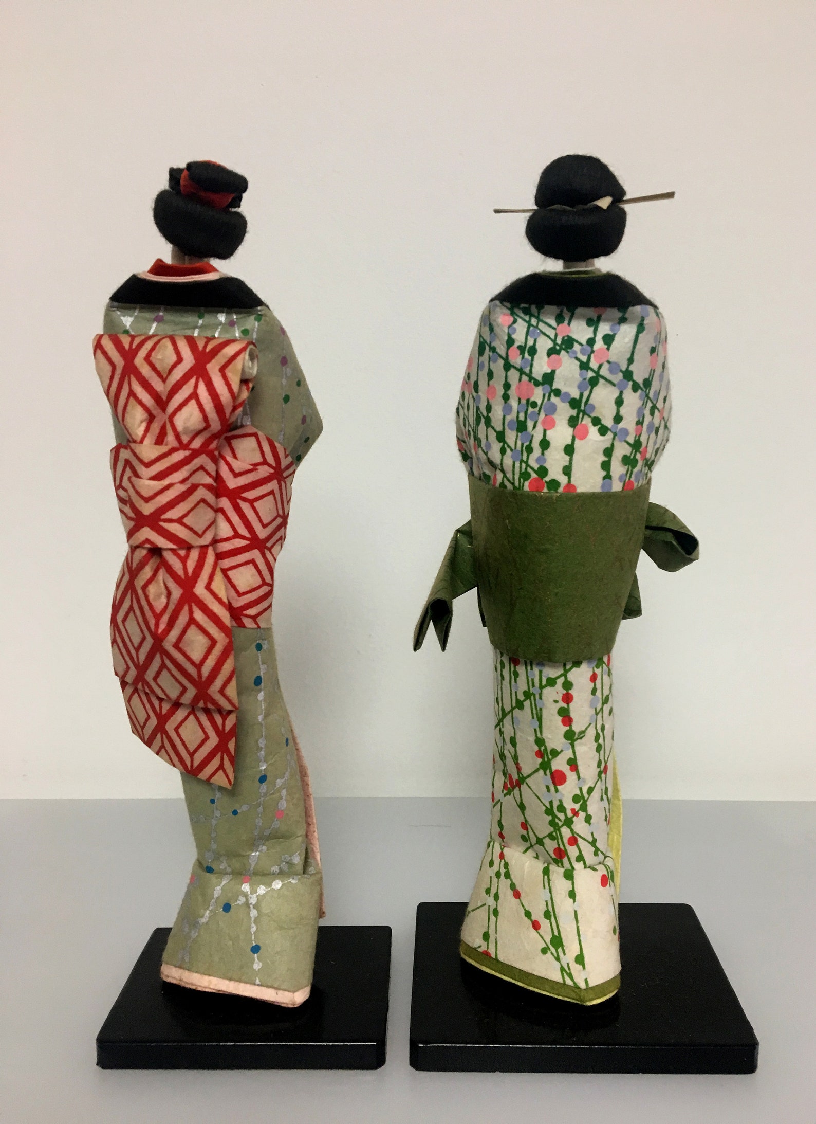 A set of 2 Japanese washi paper dolls paper geisha doll set | Etsy