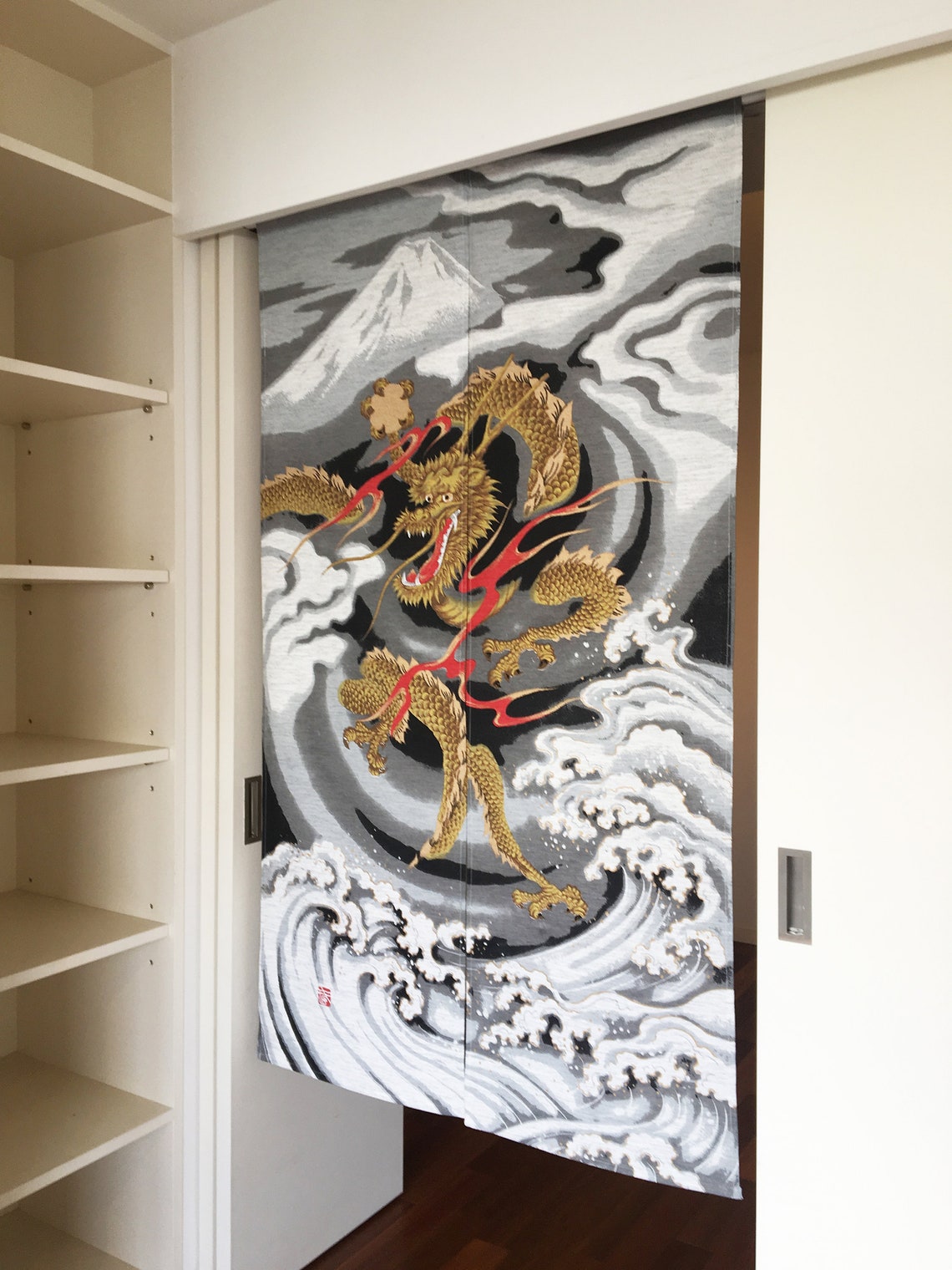 Japanese Dragon Noren Curtains, Order Made Curtain, Doorway Noren ...