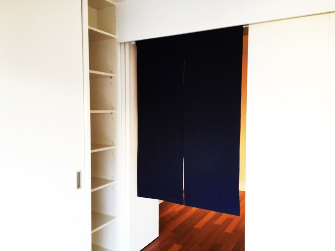 Navy Blue Cotton Noren Curtain, Japanese Noren Order Made, Japanese ...