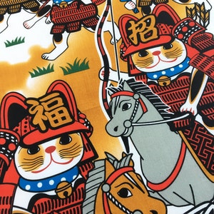Samurai Armor Cats Japanese Tenugui, Martial Arts Kendo Tenugui, Kendo ...