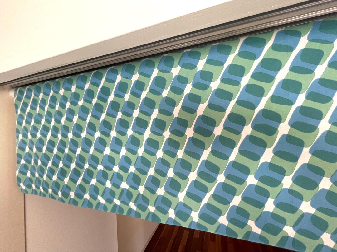 Blue Geometric Café Noren Curtain, Japanese Tenugui Handmade Noren ...