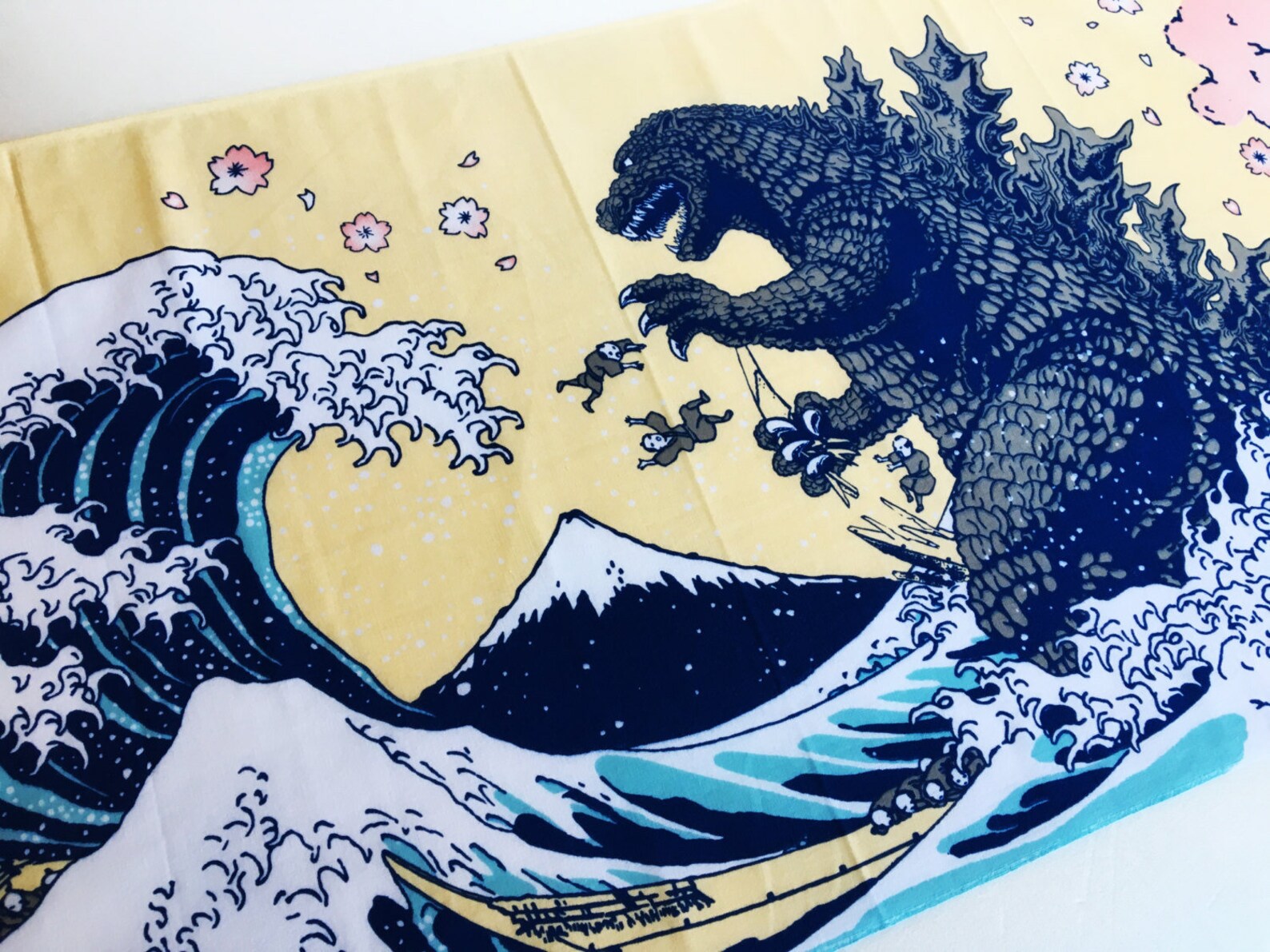 Godzilla Tenugui Fabric, Shin Godzilla Birthday Party, Godzilla Wall ...