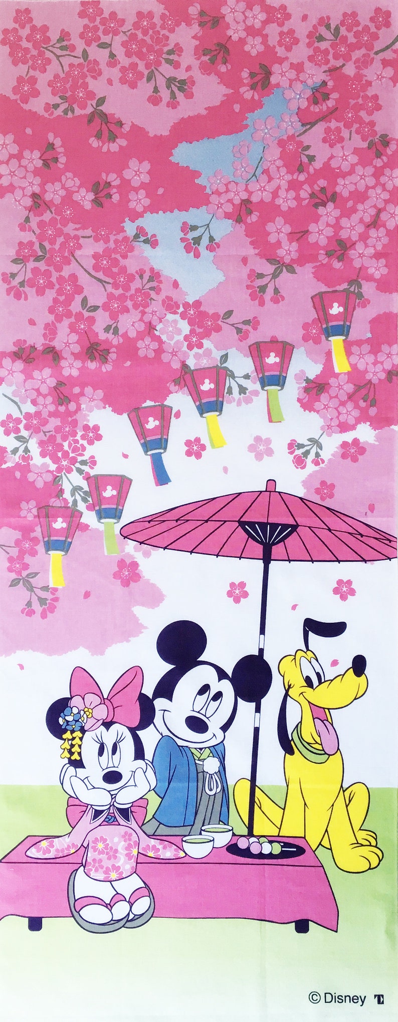 Japanese Mouse Tenugui Sakura Fabric Mouses in Pink Kimono - Etsy