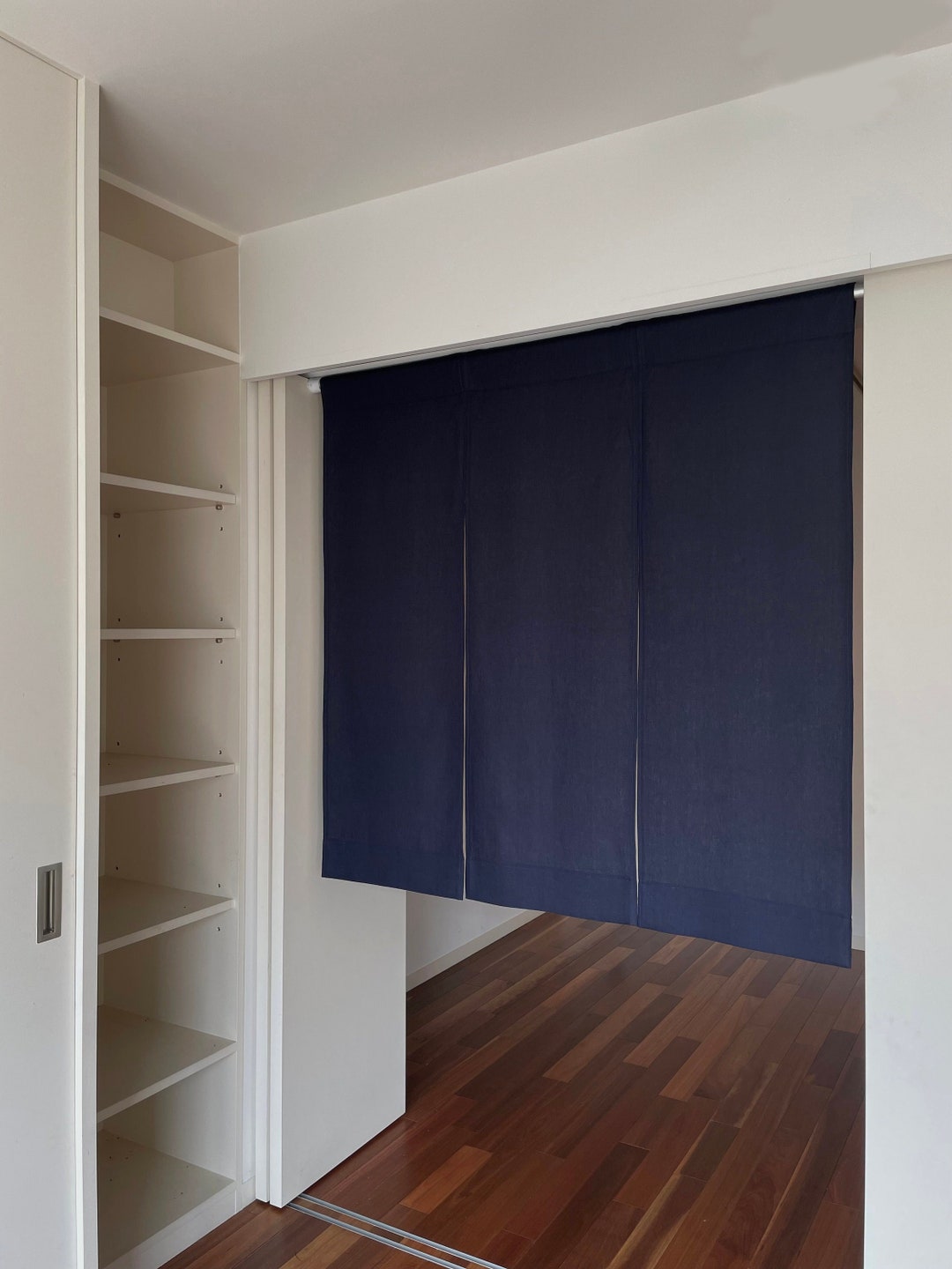 Navy Blue Linen Noren Curtain, Order Made Wide Japanese Noren, Martial ...