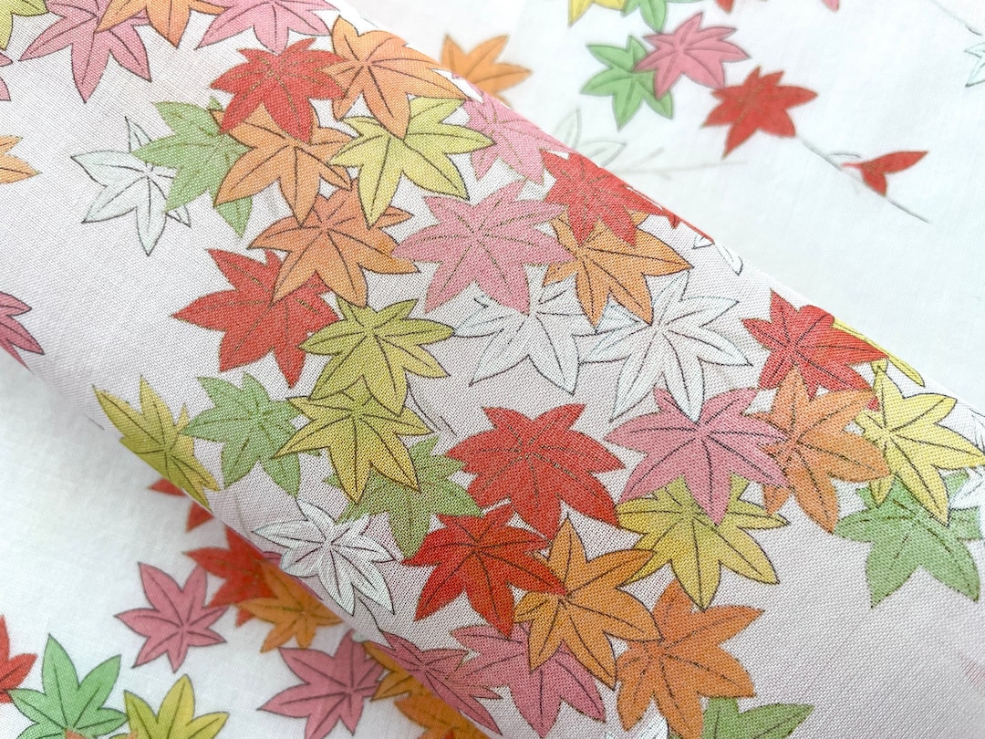 Momiji Leaves Cotton Japanese Fabric Handkerchief, Wrapping Cloth, Some ...