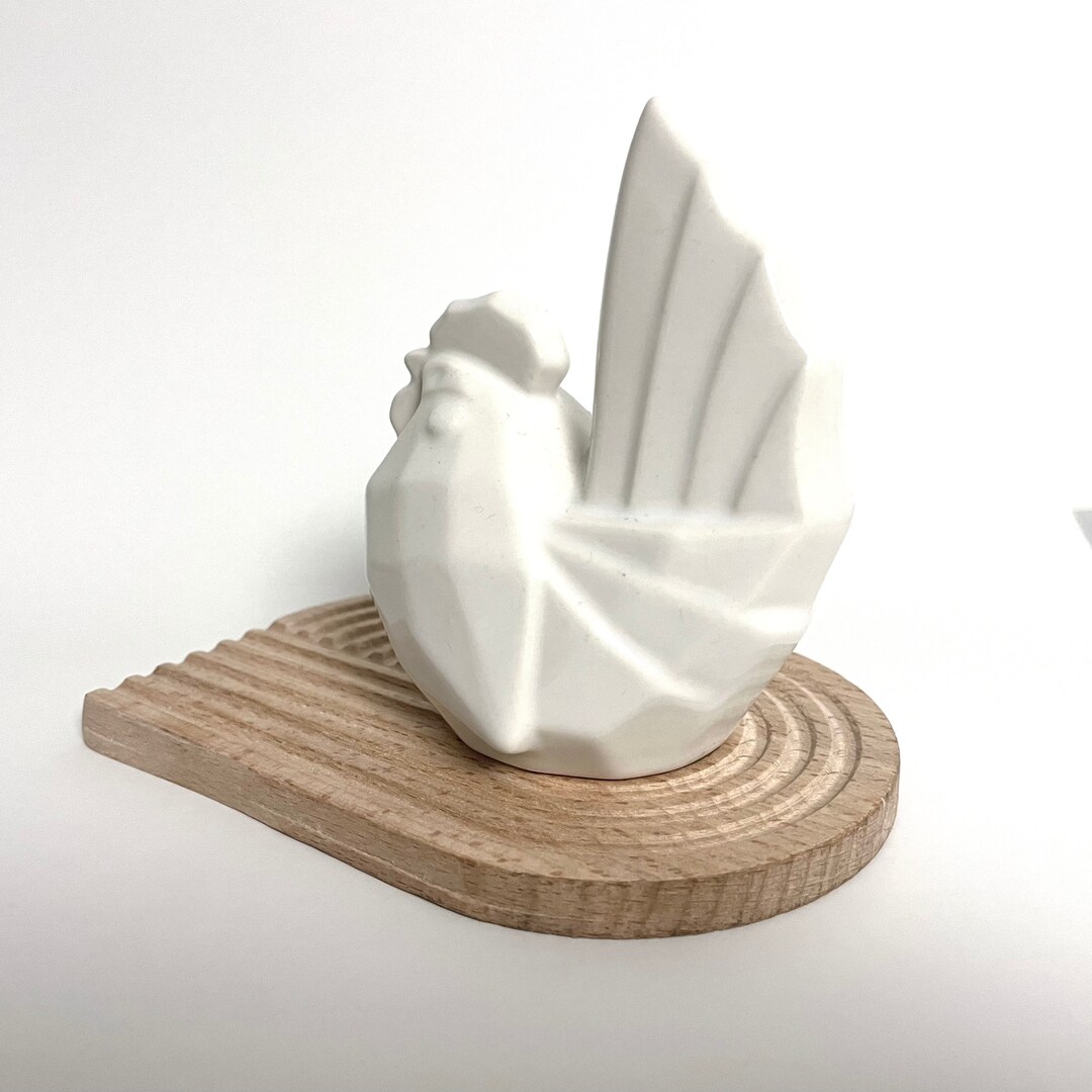 Vintage Ceramic Rooster, Japanese Rooster Décor, Small White Rooster ...