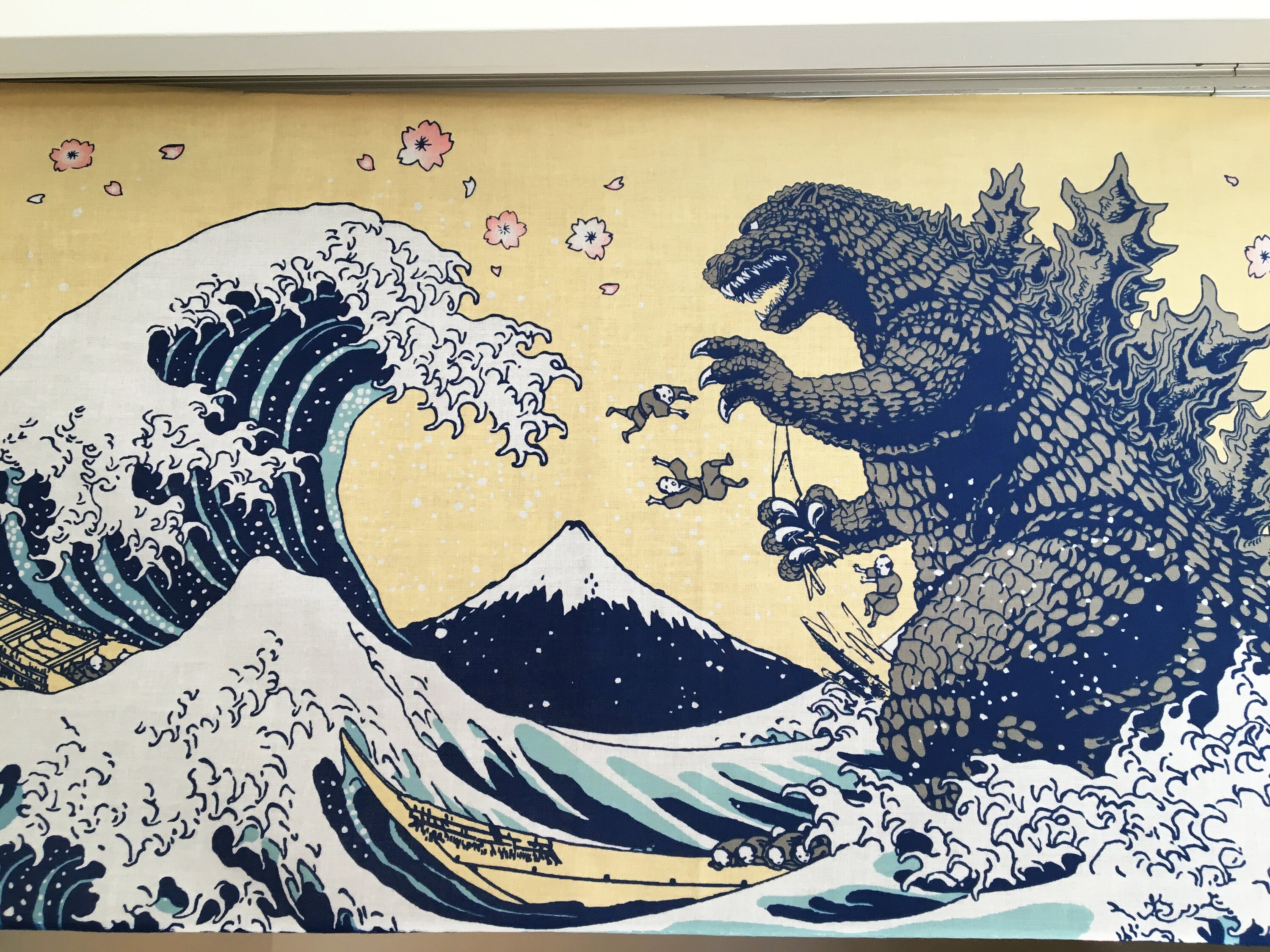 Godzilla Noren Curtain Japanese Tenugui Handmade Noren - Etsy Australia