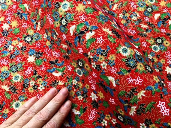 Japanese Flower Pattern Red