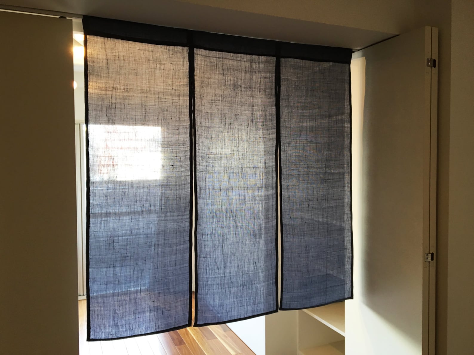 Japanese Linen Noren Curtain, Order Made Japanese Noren, Navy Blue ...