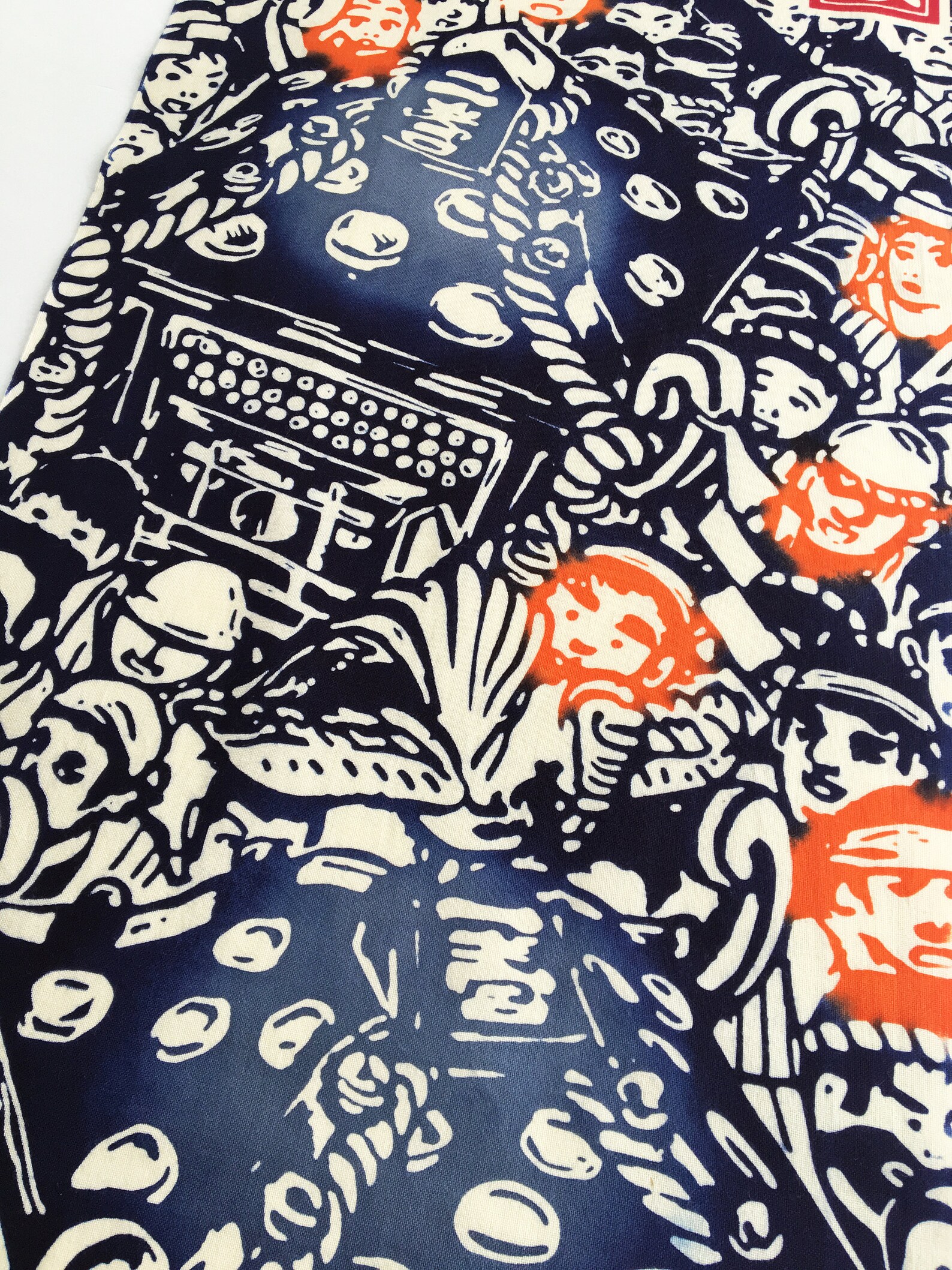 Japanese Tenugui Samurai Fabric Japanese Matsuri Fabric | Etsy